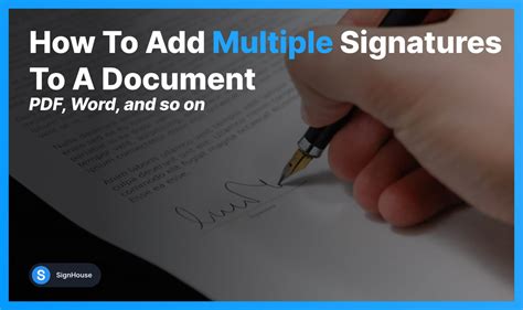 How To Add Multiple Signatures To A Document 2024 Signhouse