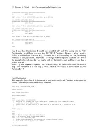 Partitioning Tables And Indexing Them Article PDF