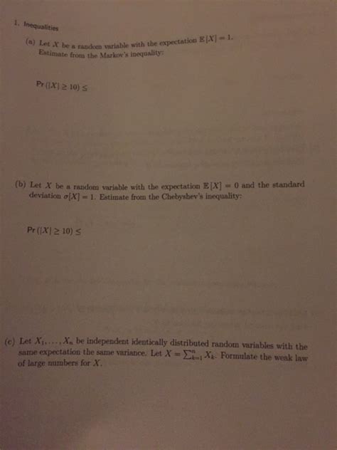 Solved Let X Be A Random Variable With The Expectation E X Chegg