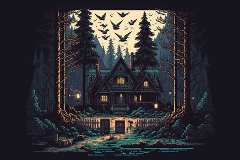Pixel Horror Game Design Midjourney Prompt Masterbundles