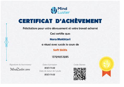 Mindluster Certificate Pdf