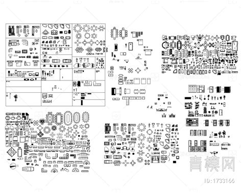 设计工作室自用cad图库图块 现代施工图cad2013设计工作室自用cad图库图库 青模cad图库