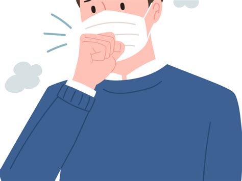 마스크를끼고 기침하는 남성 내가그린기린그림기린 네이버 Ogq마켓
