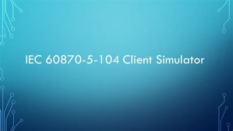 IEC Client Master Simulator