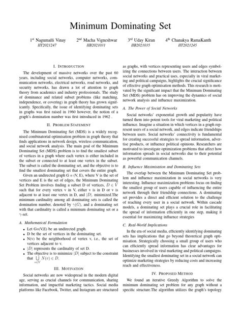 Report Pdf Mathematical Optimization Vertex Graph Theory
