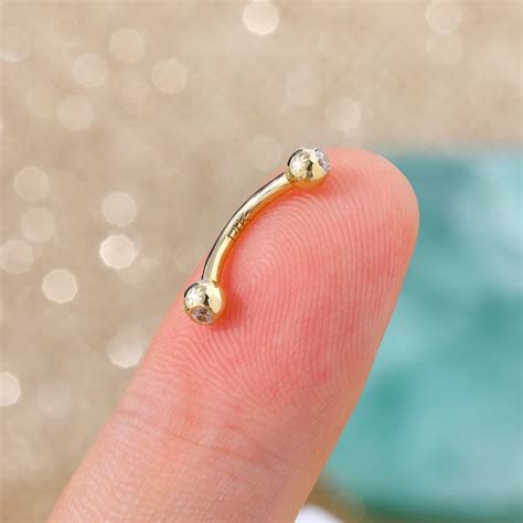 Real Gold Daith Bar Etsy Uk