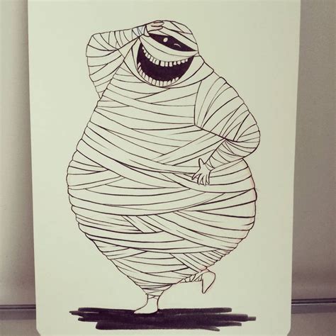 Danielle Mulligan Art Inktober Drawlloween Day 3 Mummy Hes Sexy