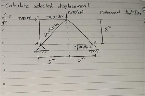 Solved Calculate Selected Displacement Chegg