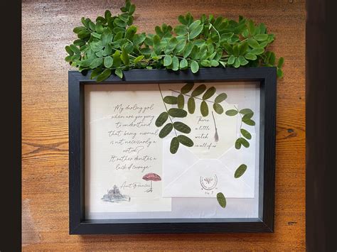 Practical Magic Quote Wall Decor Pressed Leaves Art Witchy T Etsy