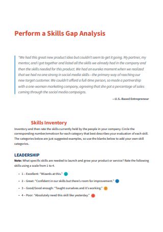 FREE Skills Gap Analysis Samples To Download