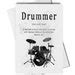 Drummer Definition Greetings Card Drum Player Card Drums Birthday Card Drummer Card For Any