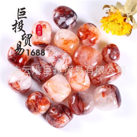 红胶花水晶滚石摆件国际站亚马逊供货红焦花大碎石科普挖宝石淘矿 阿里巴巴