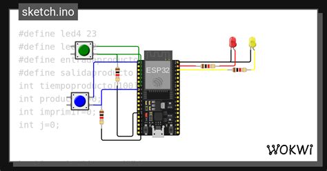 Entregable 4 Pulsadores MAL Wokwi ESP32 STM32 Arduino Simulator
