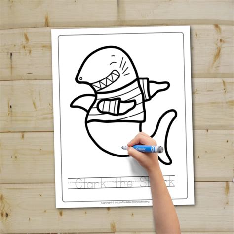 Clark The Shark Coloring Pages