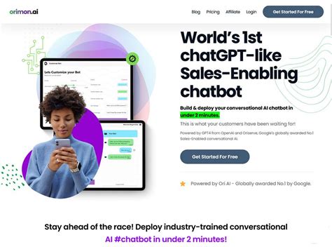 Orimon Ai Sales Chatbot Assistant AI Tools Directory
