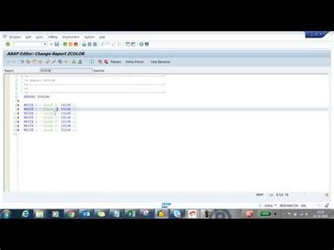 SAP TECH Colors In SAP