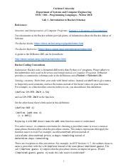 W18 SYSC3101 Lab1 Pdf Carleton University Department Of Systems And