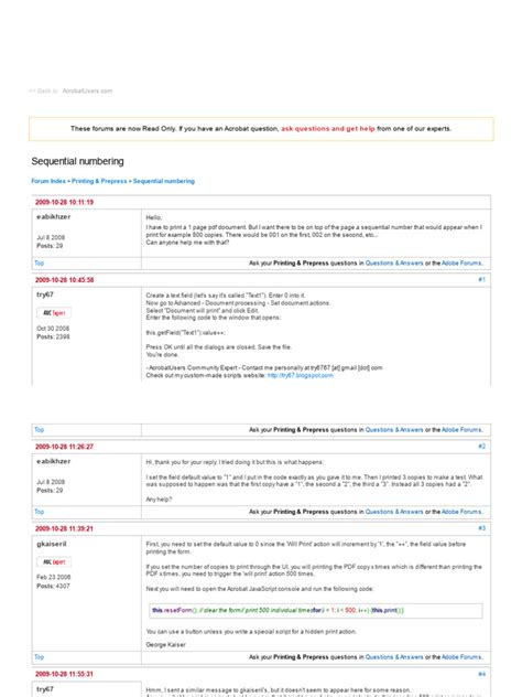 sequential numbering adobe acrobat pdf computer programming software engineering