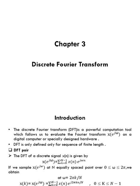 Chapter 3 Dft Pdf