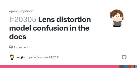 Lens Distortion Model Confusion In The Docs · Issue 20305 · Opencvopencv · Github