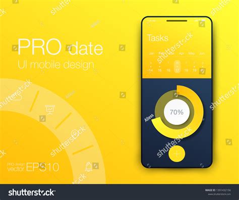 User Interface Infographics Charts Graphs Flat Stock Vector Royalty