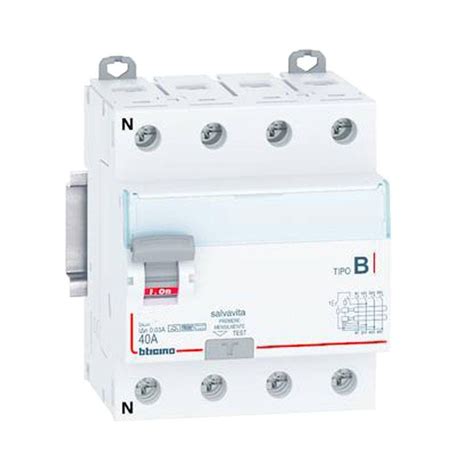Interruttore Differenziale Salvavita Bticino 40a 4p 30ma Tipo B 4 Mod G743b40
