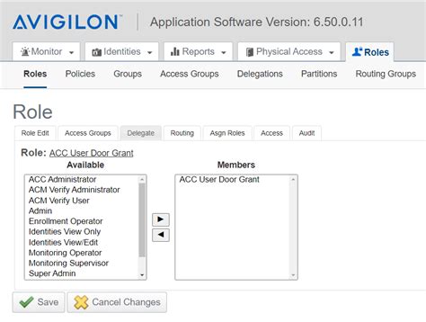 Acm Acc Unification Door Grant Delegations In Acm