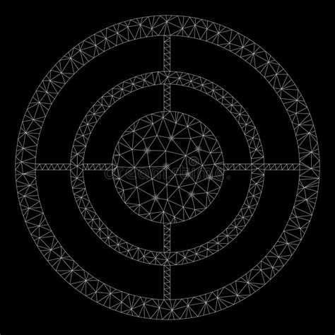 Bright Mesh Wire Frame Target With Light Spots Stock Vector Illustration Of Element Eps10