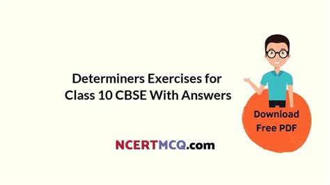 Determiners Exercises For Class 10 Cbse With Answers Ncert Mcq