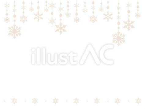 冬の背景素材雪ぶら下がりベージュイラスト No 23122541／無料イラストなら「イラストac」