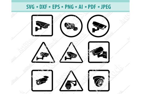 Security Camera Svg Cctv Camera Svg Security Png Dxf Eps
