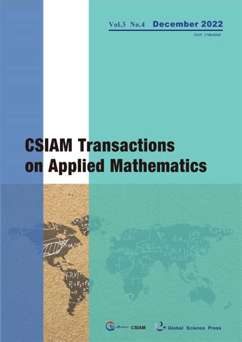 Csiam Transactions On Applied Mathematics杂志 杂志 好期刊