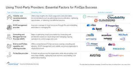 using third party providers essential factors for finops success