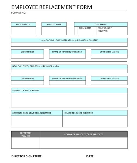 Employee Replacement Form