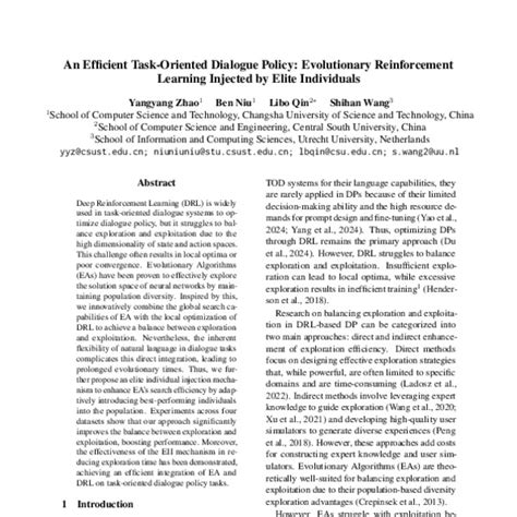 An Efficient Task Oriented Dialogue Policy Evolutionary Reinforcement Learning Injected By