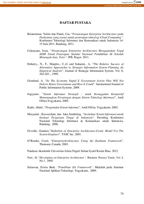 Pdf Perancangan Arsitektur Sistem Informasi Menggunakan The Open Group Architecture Framework