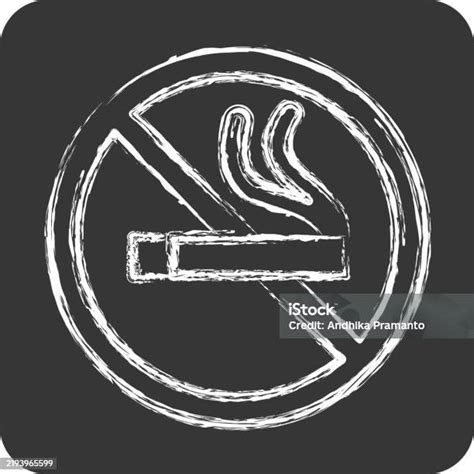 아이콘 금연 흡연 기호와 관련이 있습니다 분필 스타일 디자인 편집 가능 개념에 대한 스톡 벡터 아트 및 기타 이미지 개념