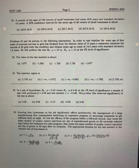 Solved STAT Page SPRING Problems Pertain To Chegg Com