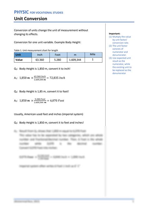 SOLUTION Physic Unit Conversion Studypool