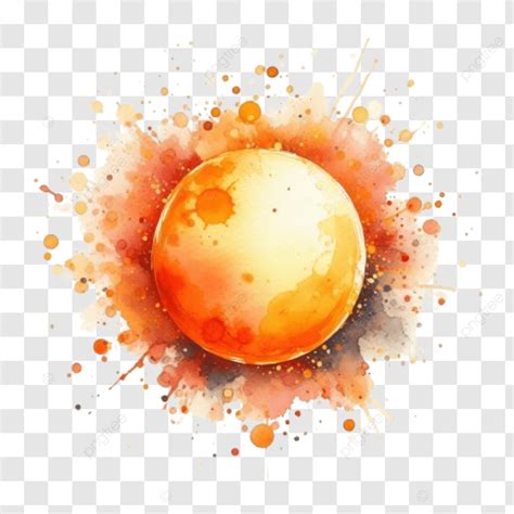 수채화의 선명한 주황색 원 수채화 스플래시 아트 오렌지 스플래시 효과 주황색 원 벡터 Png 일러스트 및 이미지 에 대한 무료 다운로드 Pngtree