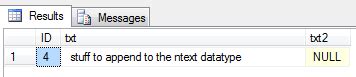 SQL Server NTEXT Data Type