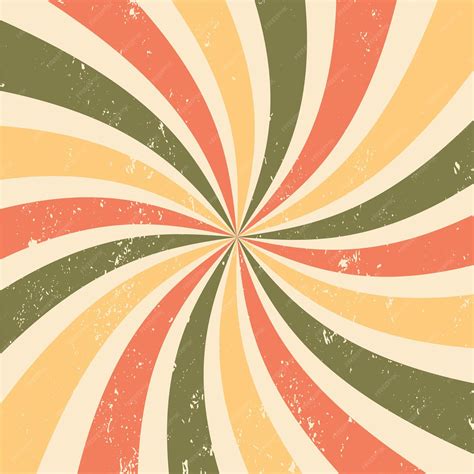 Premium Vector Swirling Radial Pattern Vintage Curved Rays Groovy