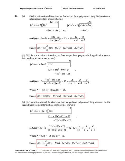 Chapter 14 Solutionstoexercisesengineering Circuit Analysis 7th Pdf Computer Networking