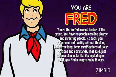 I Took Zimbios Scooby Doo Character Quiz And Im Fred Who Are You