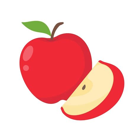Premium Vector Red Apple Vector Healthy Sweet Fruit