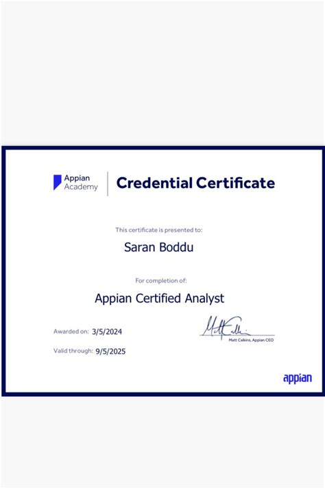 saran boddu on linkedin happy to share that i have completed and passed the appian analyst…