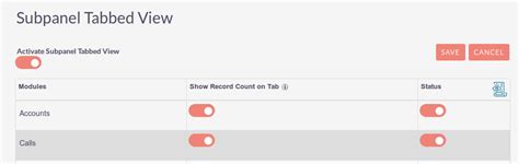 Subpanel Tabbed View Suitecrm Module