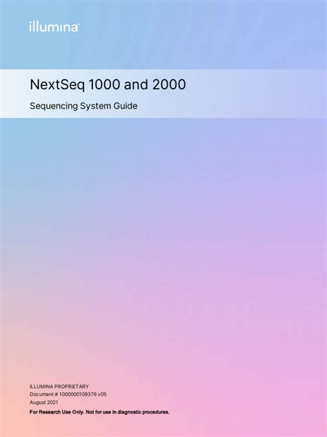 Nextseq 1000 2000 Sequencing System Guide 1000000109376 05 Pdf Dna