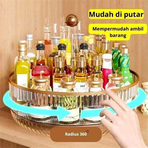 Rak Buah Snack Putar Rak Bumbu Putar Transparan C99 Kitchen Rack