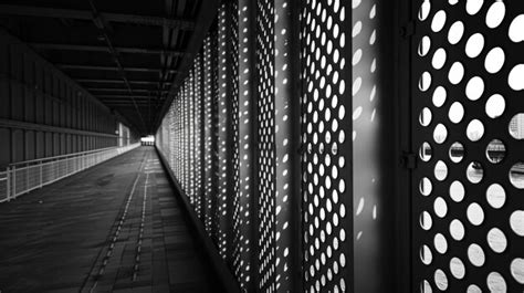 Black And White Industrial Pathway Premium Ai Generated Image